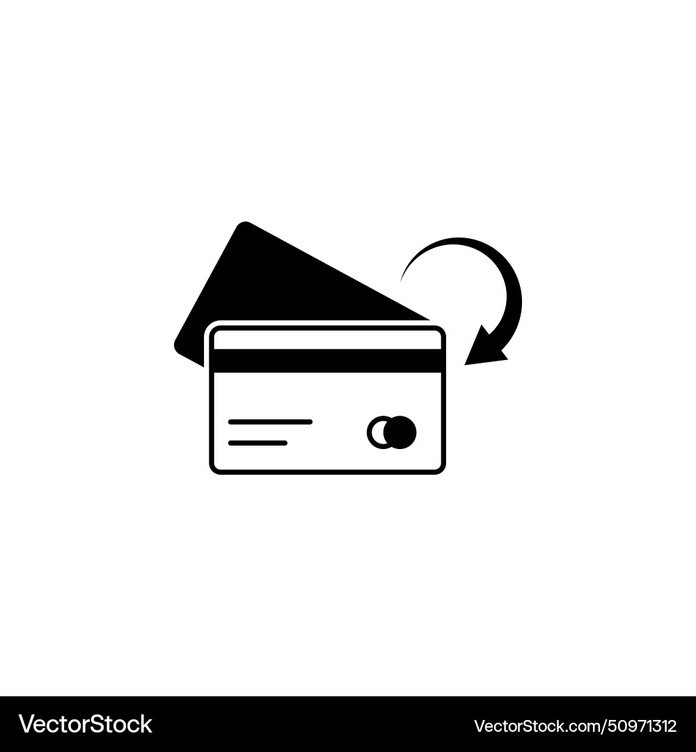 Transfer money from card to flat icon Royalty Free Vector