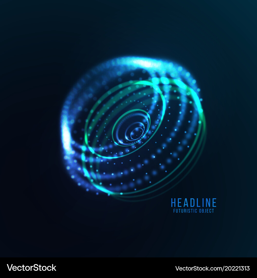 Abstract futuristic object Royalty Free Vector Image