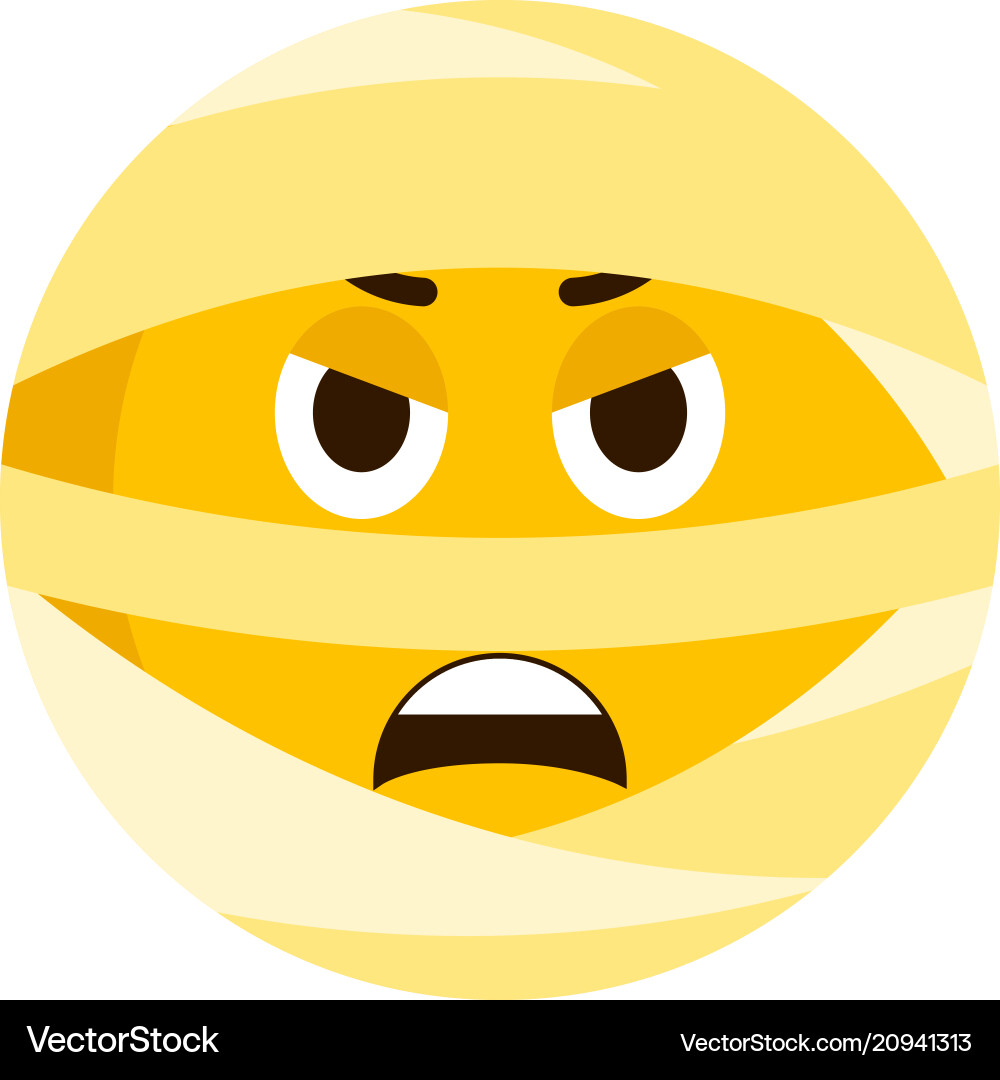 Angry mummy emoji icon Royalty Free Vector Image