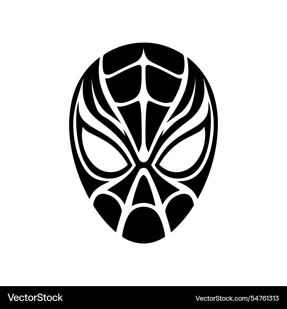 Spider man mask silhouette graphics perfect Vector Image