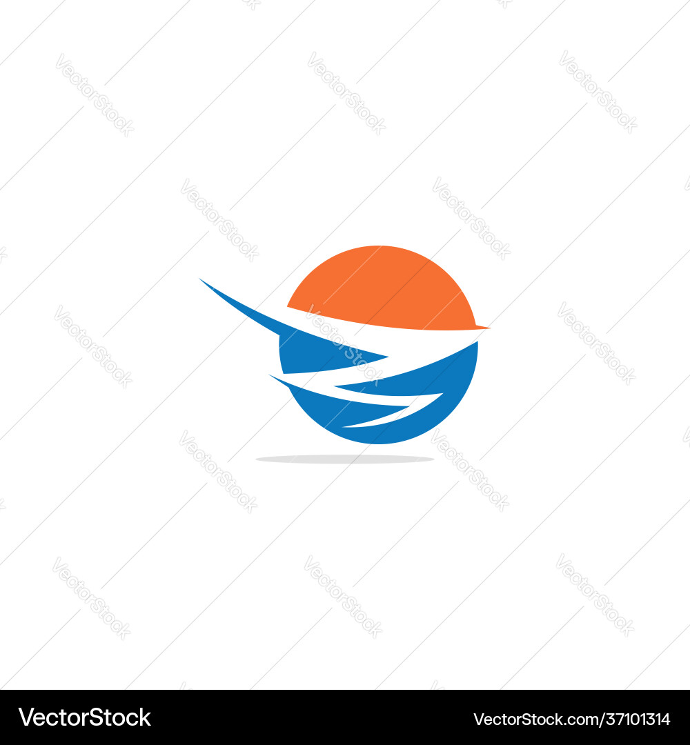 Abstract Horizon Logo - Sunset Royalty Free Vector Image