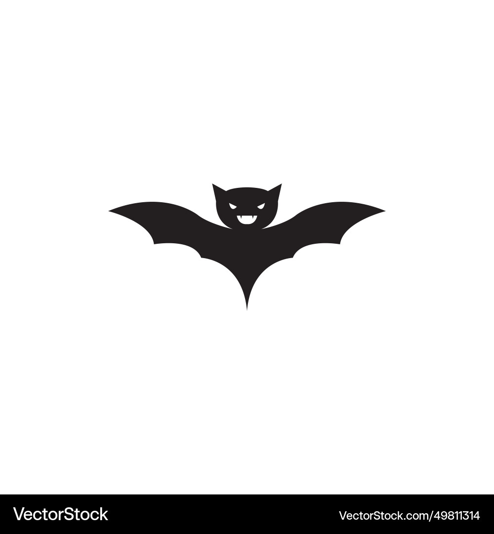 Bat cartoon icon logo design Royalty Free Vector Image