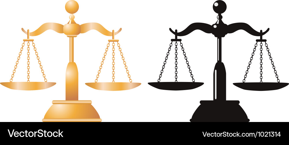 Brass scale and black Royalty Free Vector Image