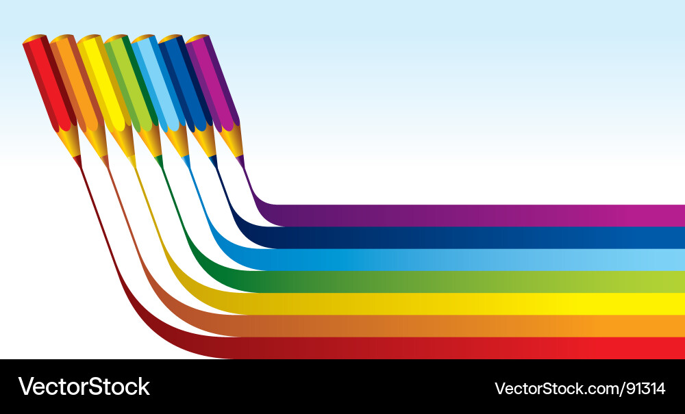 Colorful Pencil Strokes Royalty Free Vector Image