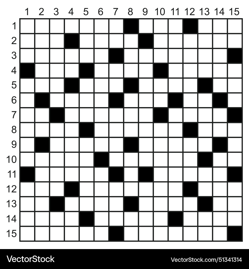 Crossword puzzle Royalty Free Vector Image - VectorStock