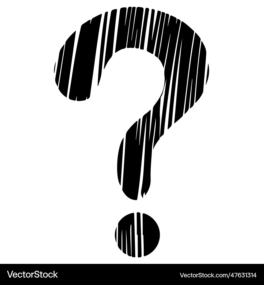 Doodle sketch style of question marks hand drawn Vector Image