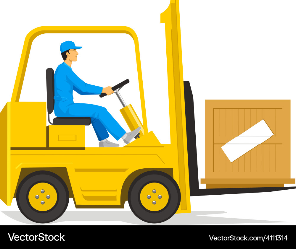 Forklift Royalty Free Vector Image - VectorStock