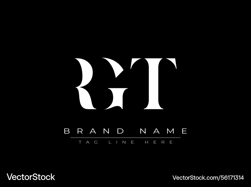 Rgt abstract letter logo design – Royalty-Free Vector | VectorStock