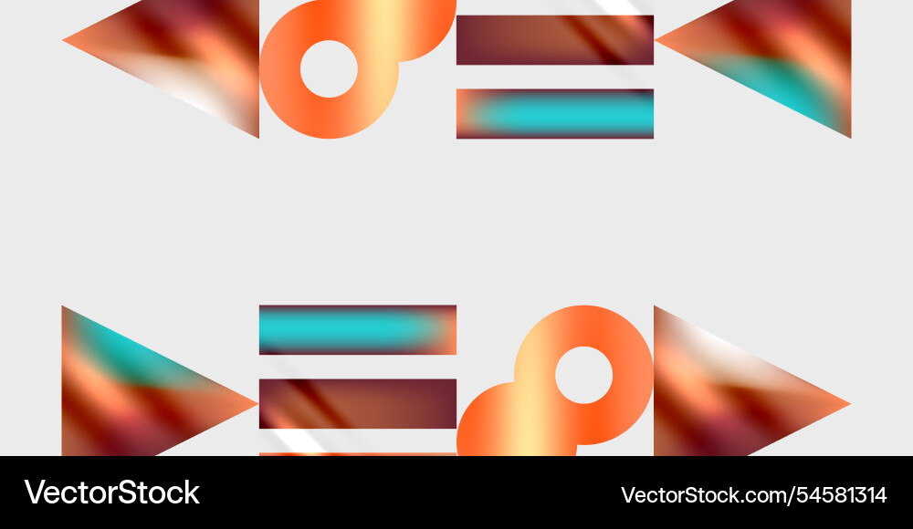 Simple shapes - circles triangles rectangles Vector Image