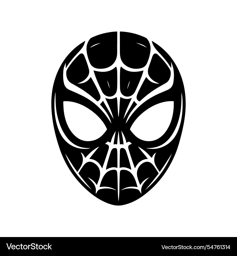 Spider man mask silhouette graphics perfect Vector Image