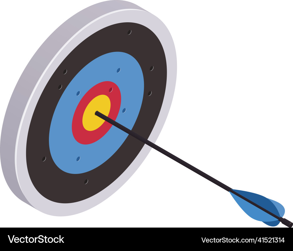 Target hit winner composition Royalty Free Vector Image