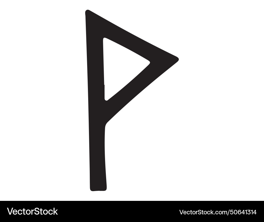 Viking rune alphabet silhouette art Royalty Free Vector