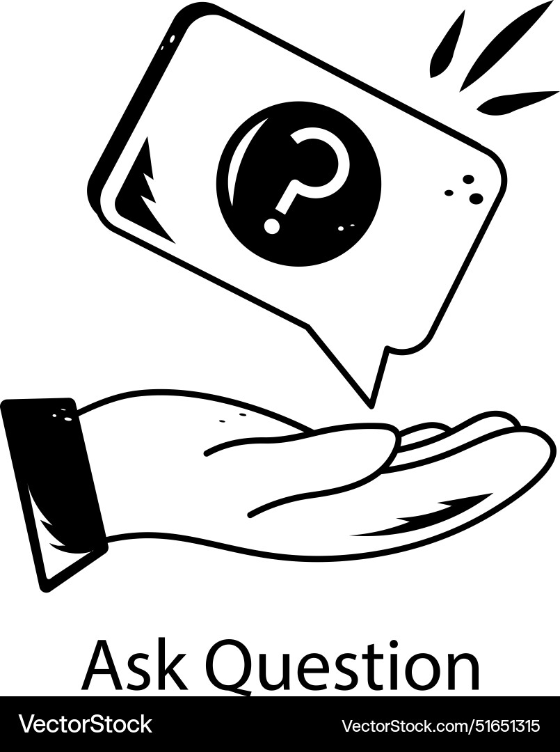 Ask question Royalty Free Vector Image - VectorStock
