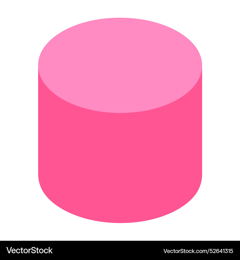 Cylinder basic geometric 3d shape image Royalty Free Vector