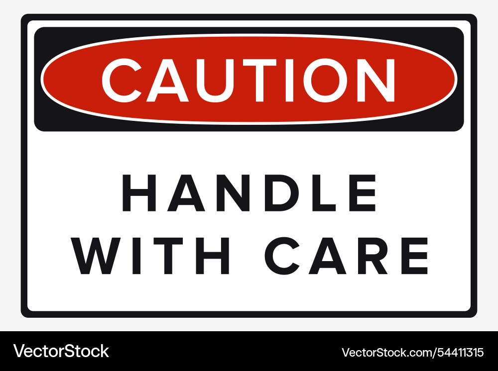 Handle with care fragile item protection Vector Image