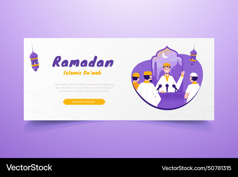 Islamic ramadan banner template designx9 Vector Image