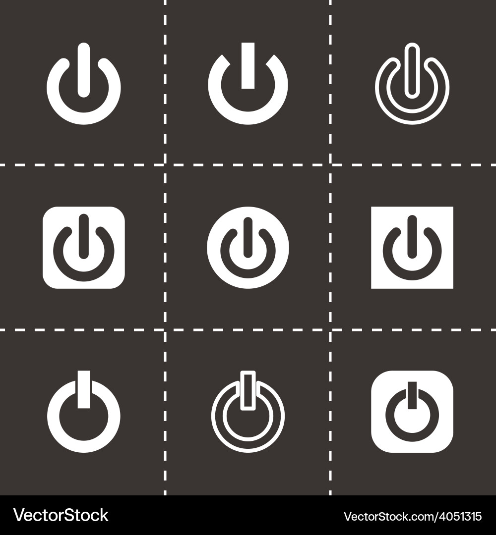 Shut down icon set Royalty Free Vector Image - VectorStock
