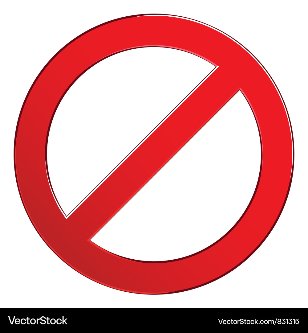 Sign forbidden empty Royalty Free Vector Image