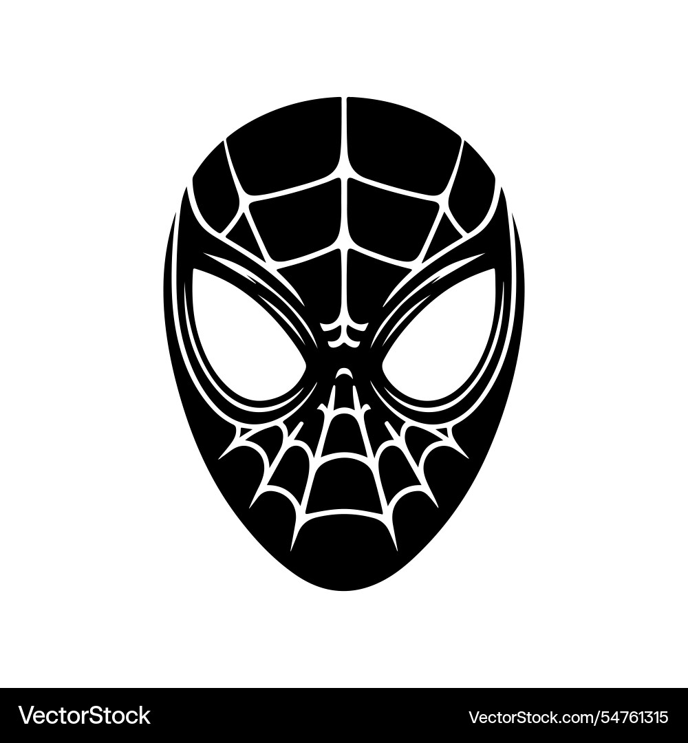 Spider man mask silhouette graphics perfect Vector Image