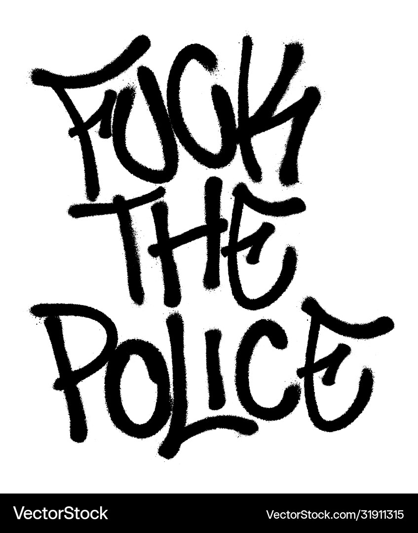 Sprayed police font graffiti Royalty Free Vector Image