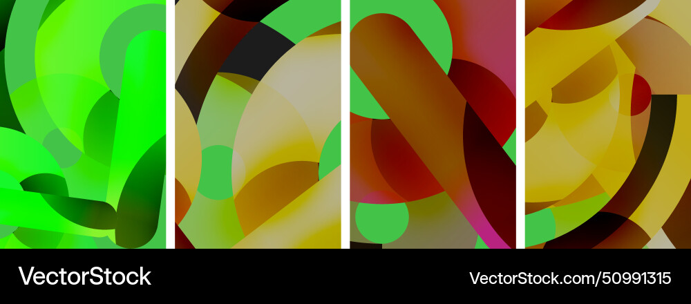 Vibrant abstract art with colorful rectangles Vector Image
