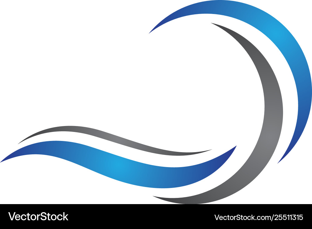 Wave symbol design Royalty Free Vector Image - VectorStock