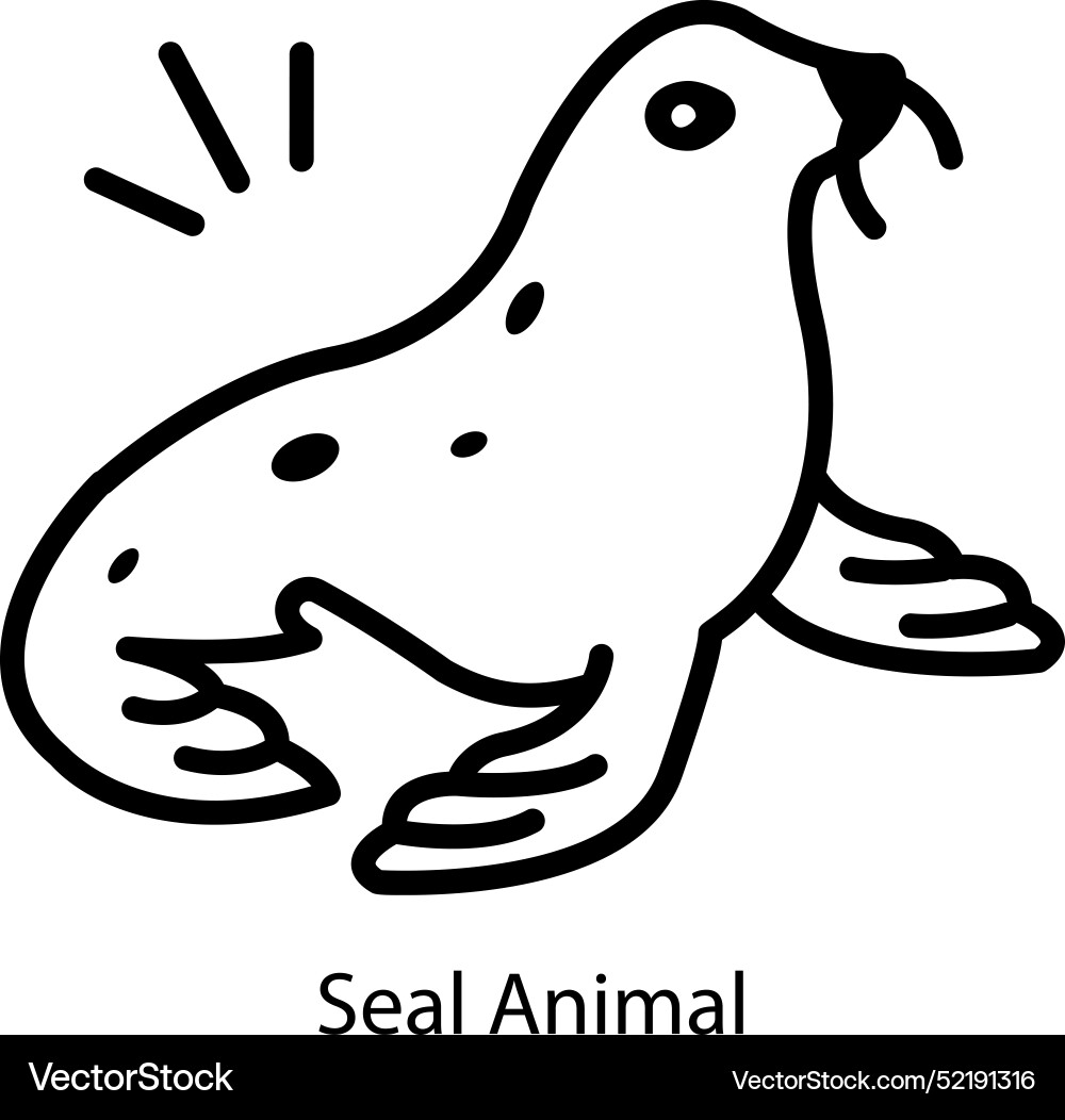 Seal animal Royalty Free Vector Image - VectorStock