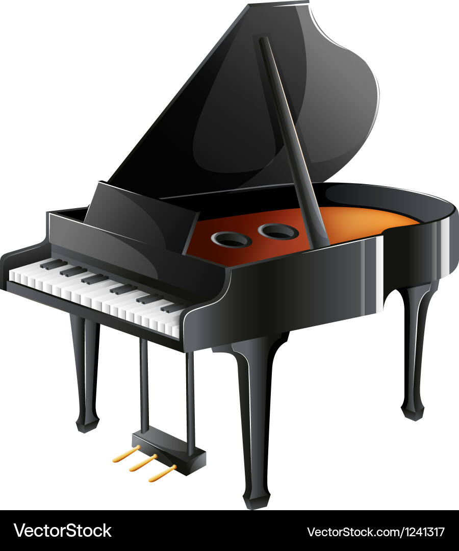 A musicians piano Royalty Free Vector Image - VectorStock
