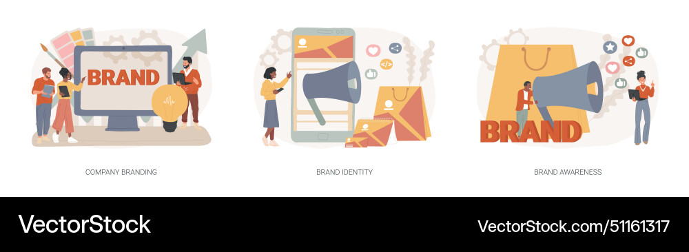 Brand management isolated concept Royalty Free Vector Image