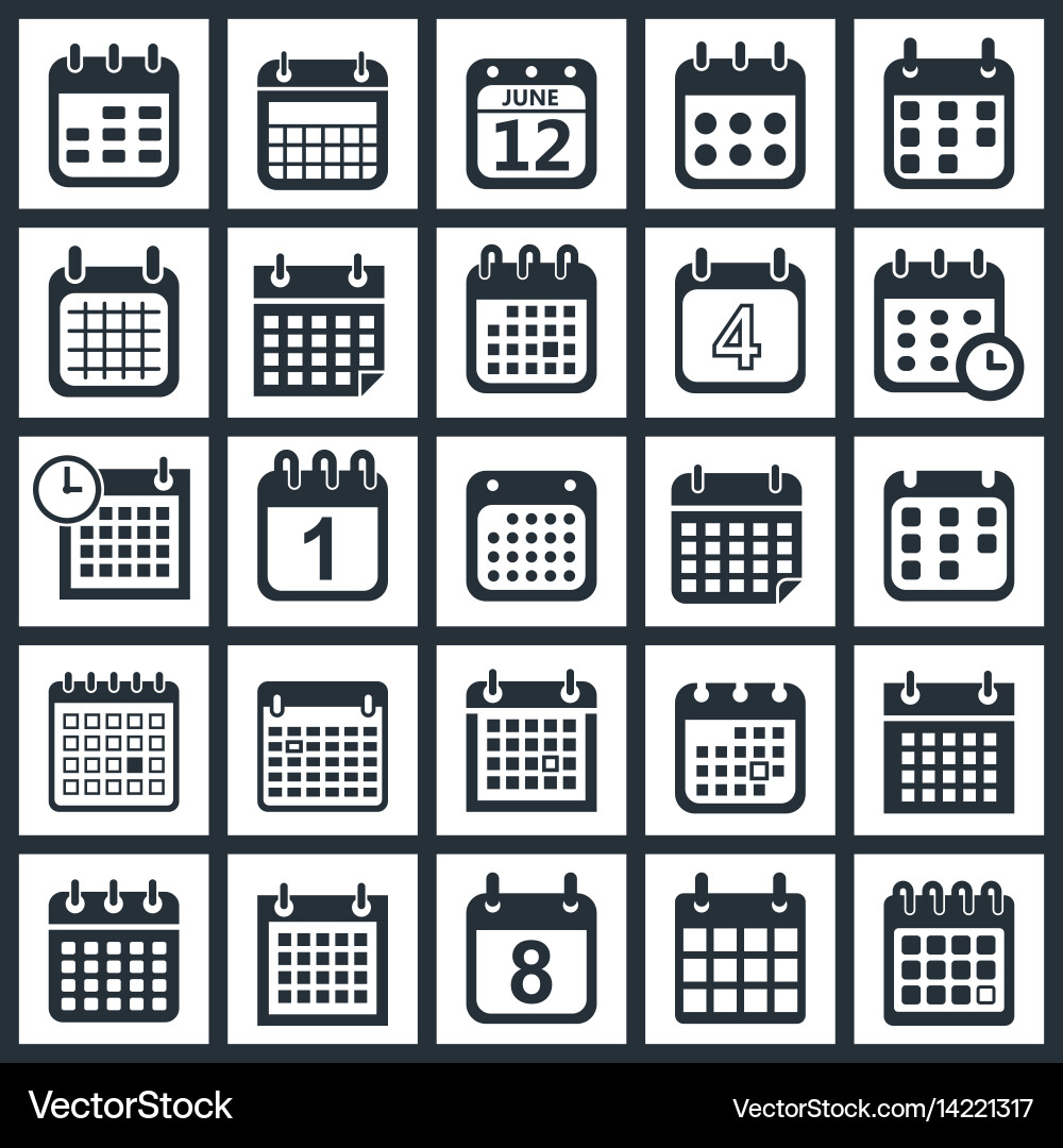 Calendar icons design Royalty Free Vector Image