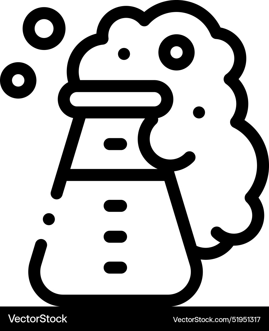 Chemical reaction icon thin linear style design Vector Image