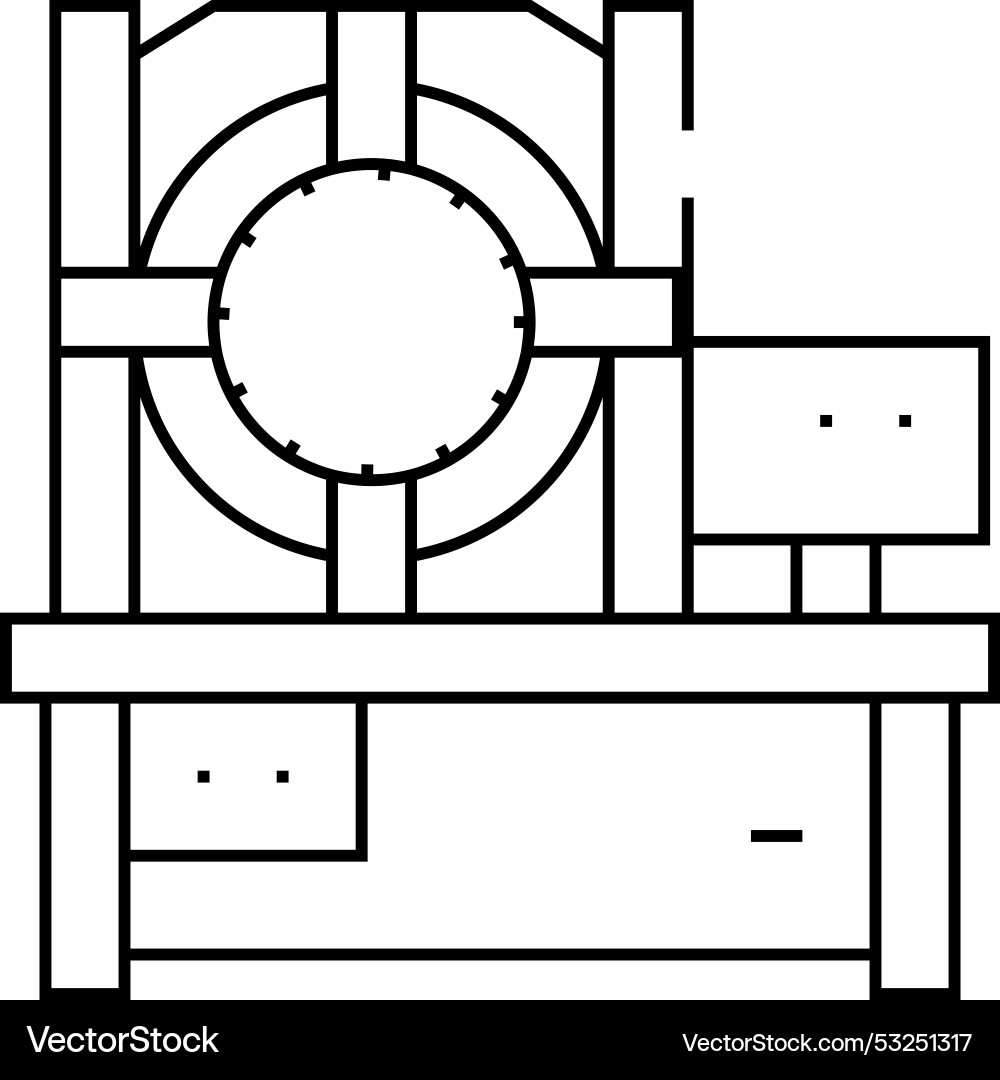 Industrial crimping machine line icon Royalty Free Vector