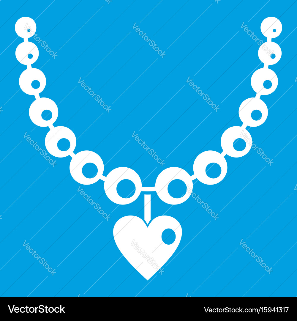 Necklace icon white Royalty Free Vector Image - VectorStock