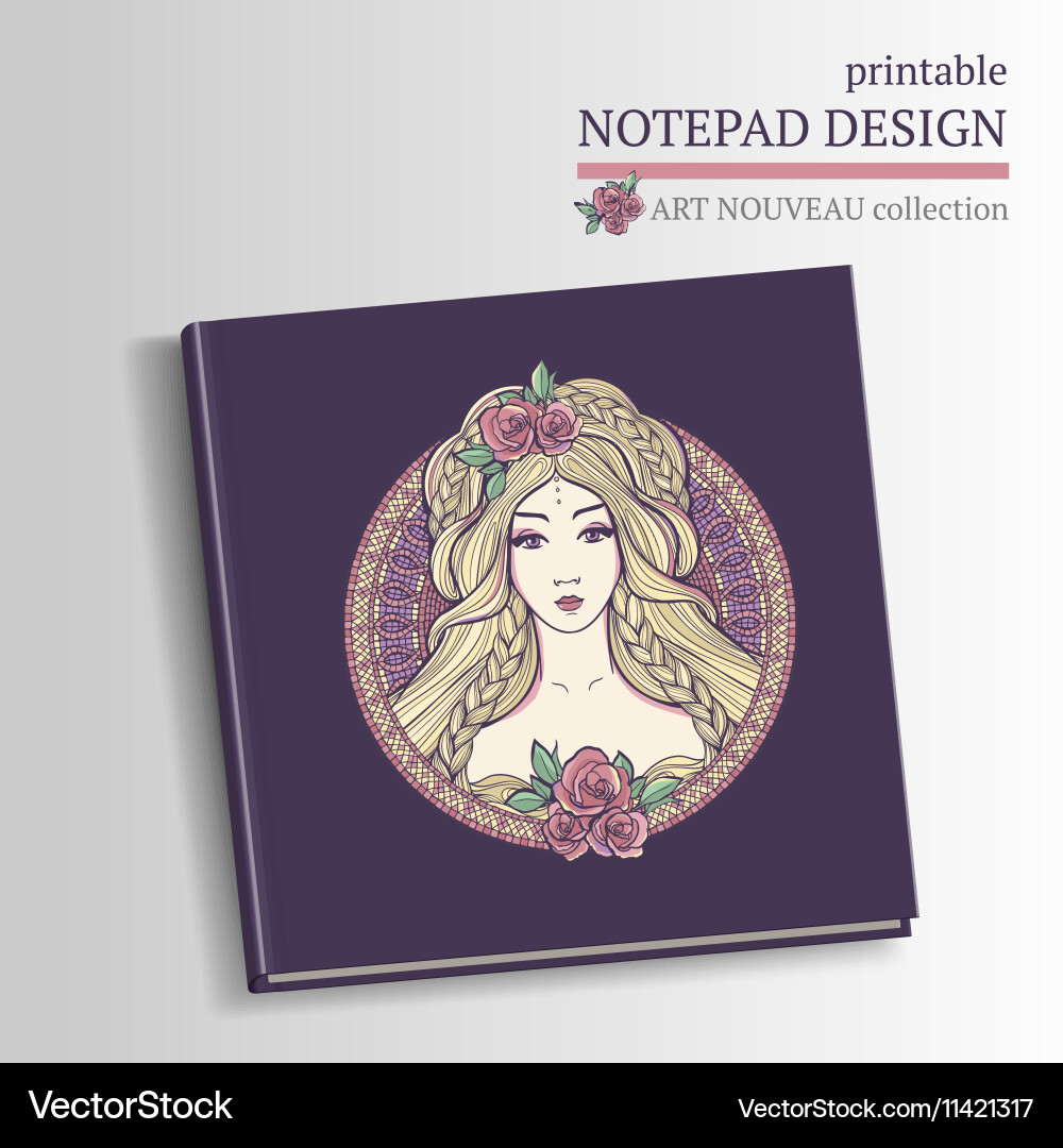 Printable notepad design Royalty Free Vector Image