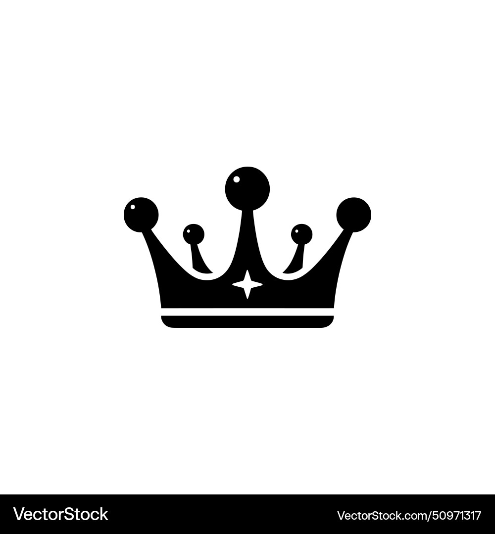 Royal crown flat icon Royalty Free Vector Image