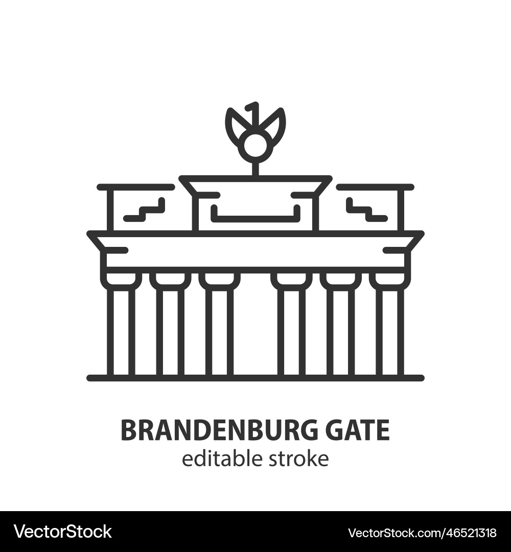Brandenburg Gate Icon Royalty Free Vector Image