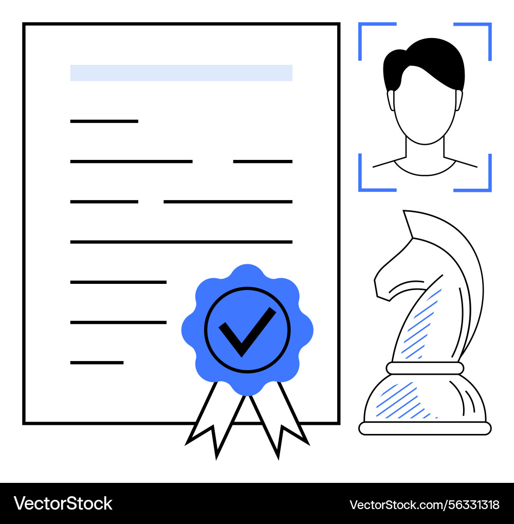 Certification & Strategy Document Royalty Free Vector