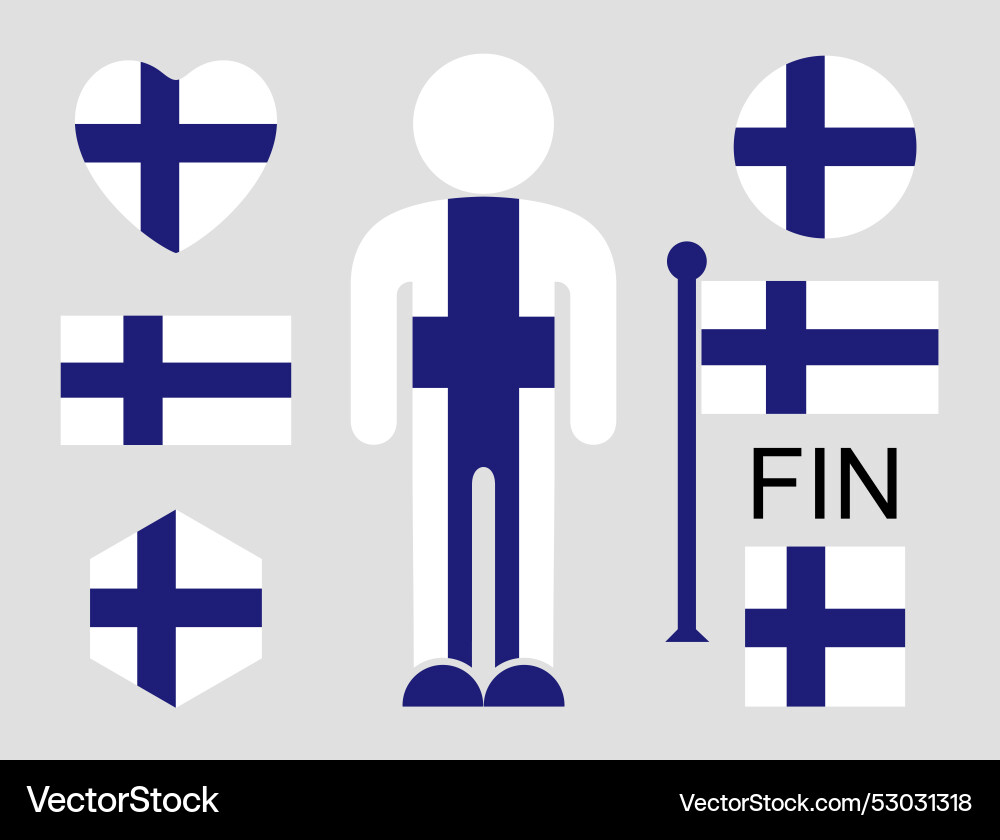 Finnish flag Royalty Free Vector Image - VectorStock