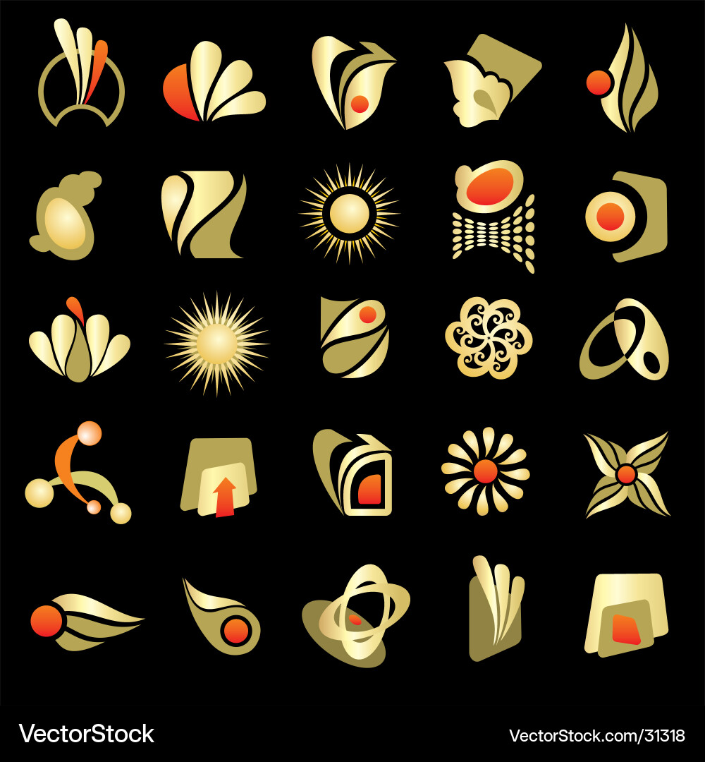 Gold logo Royalty Free Vector Image - VectorStock