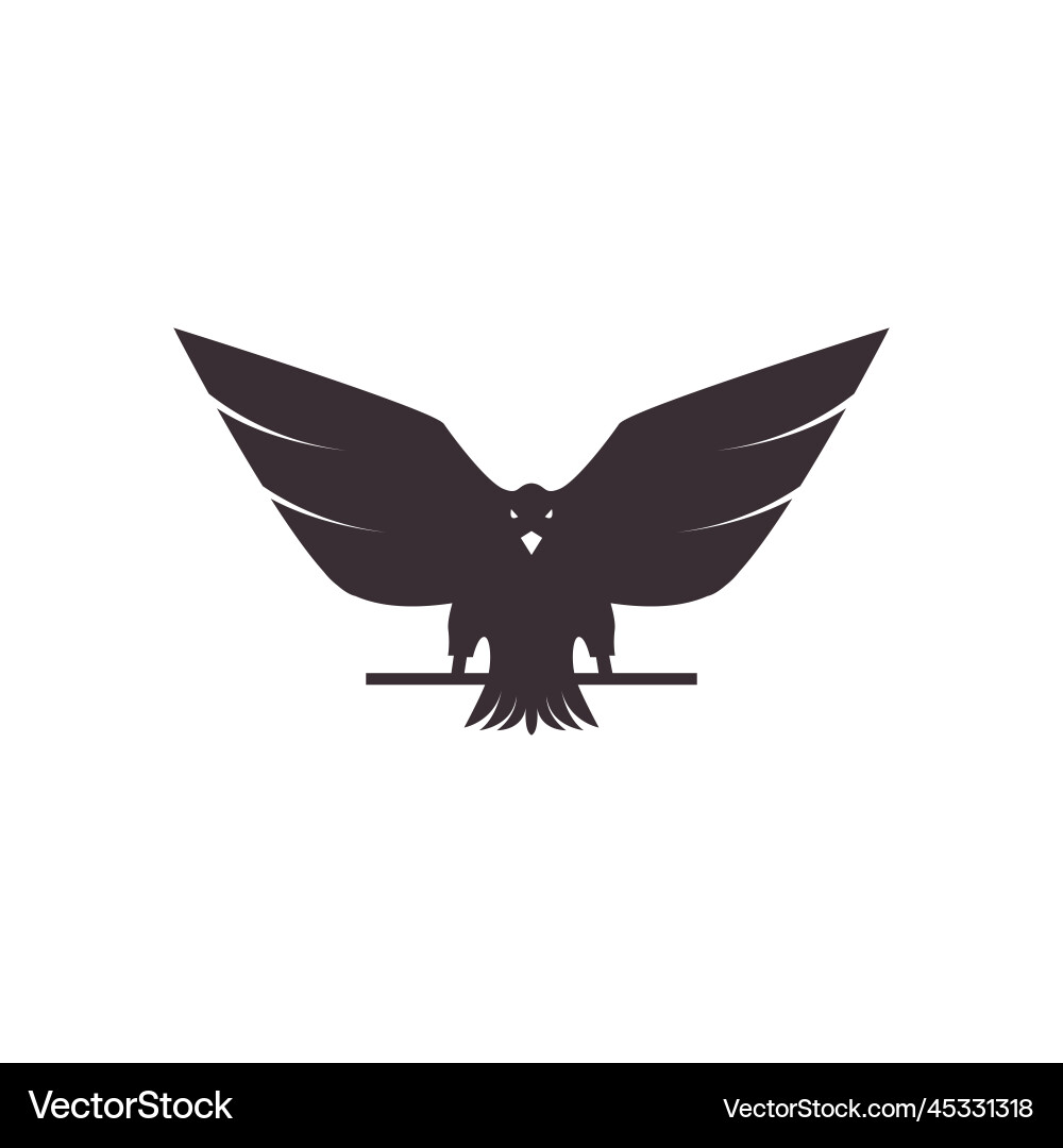 Hunt bird eagle icon logo Royalty Free Vector Image