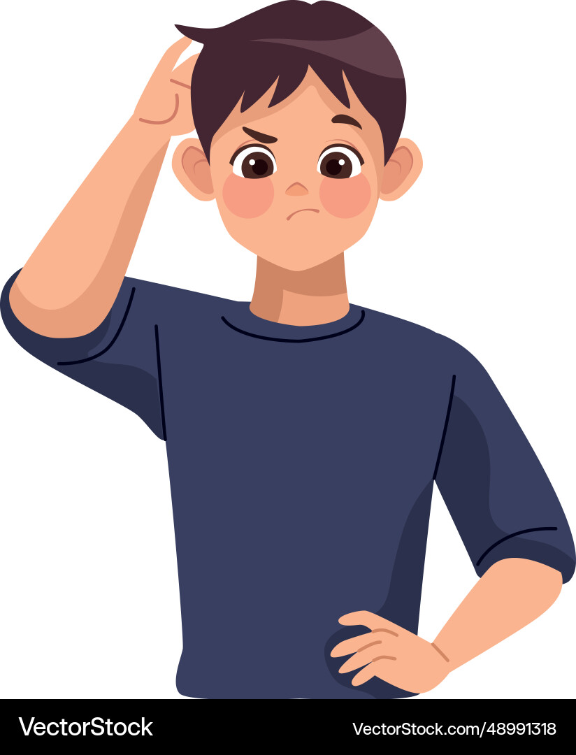 Man thinking character Royalty Free Vector Image