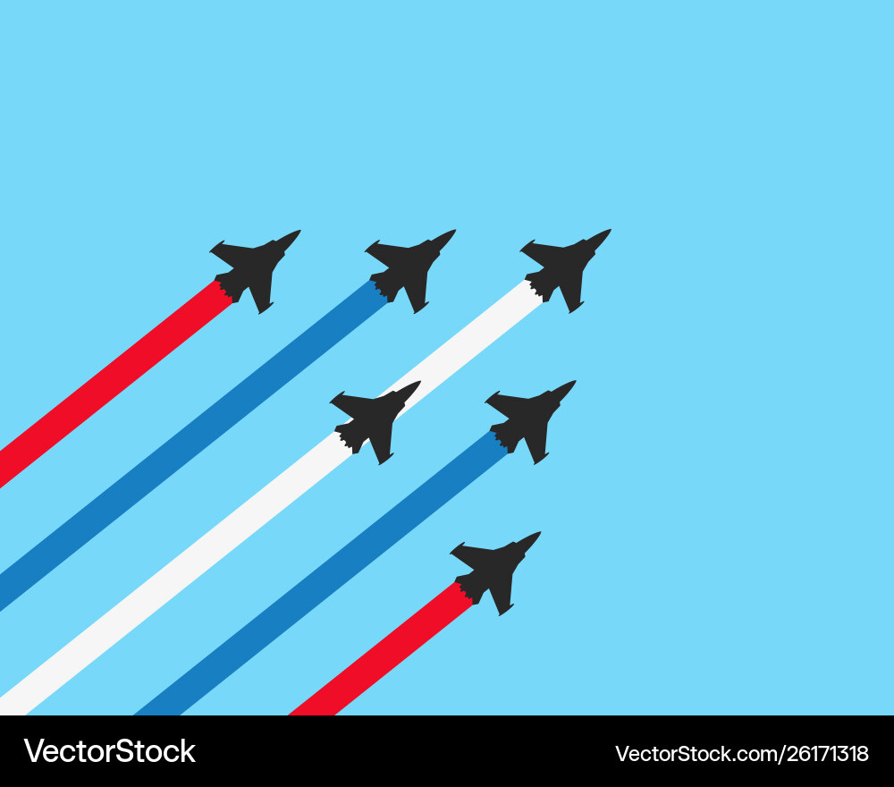 Military Jet Formation Royalty Free Vector Image