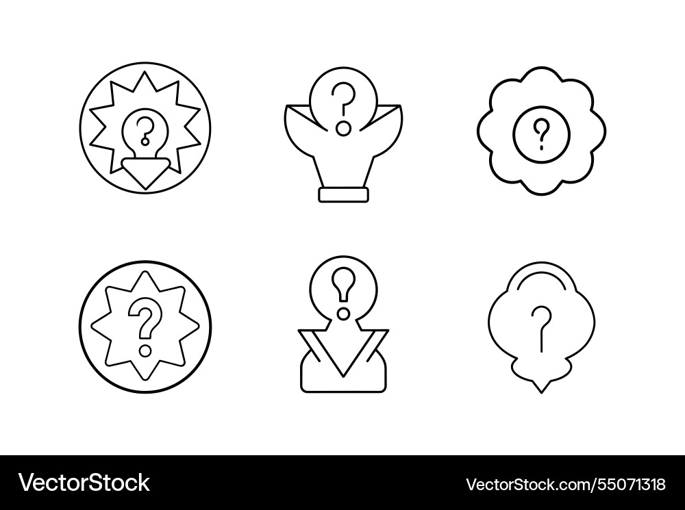 Quiz-icon line art Royalty Free Vector Image - VectorStock