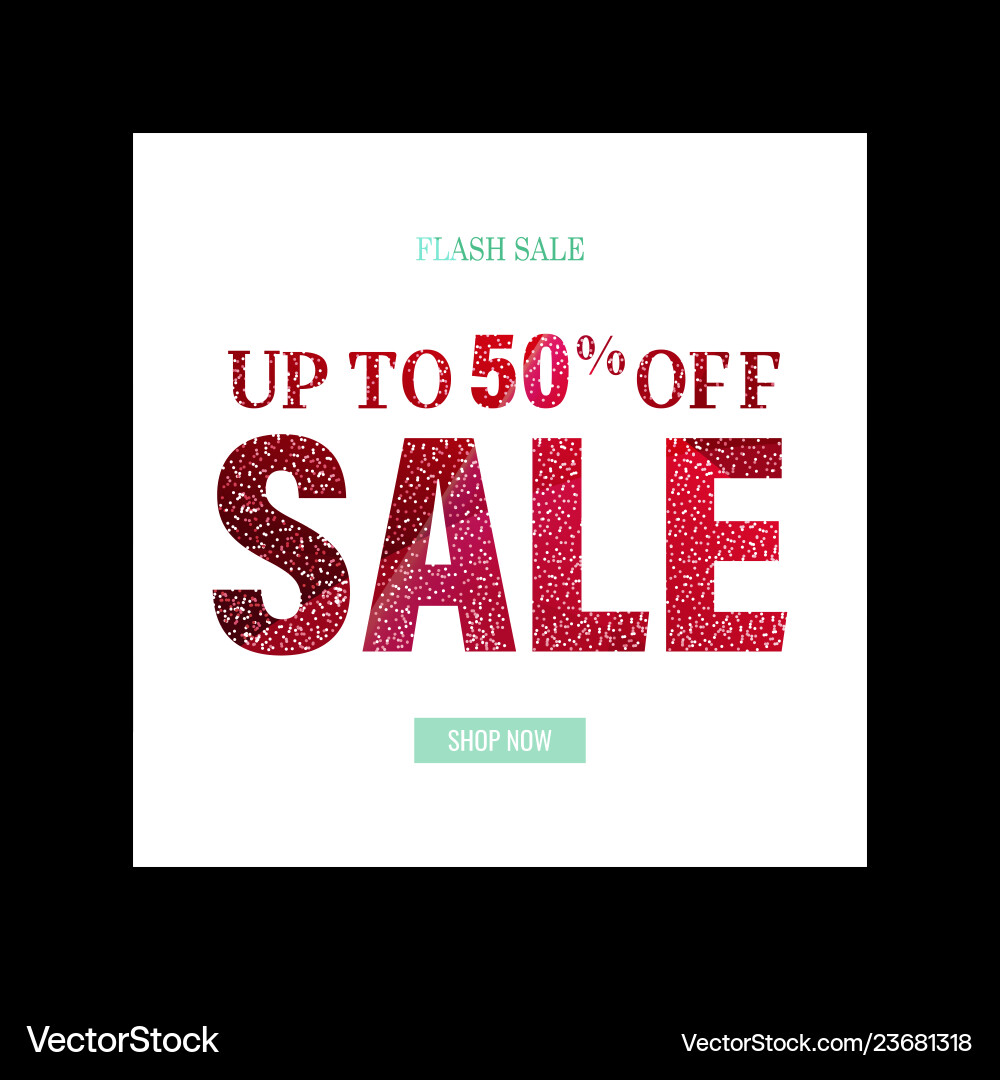 Sale poster with glitter Royalty Free Vector Image