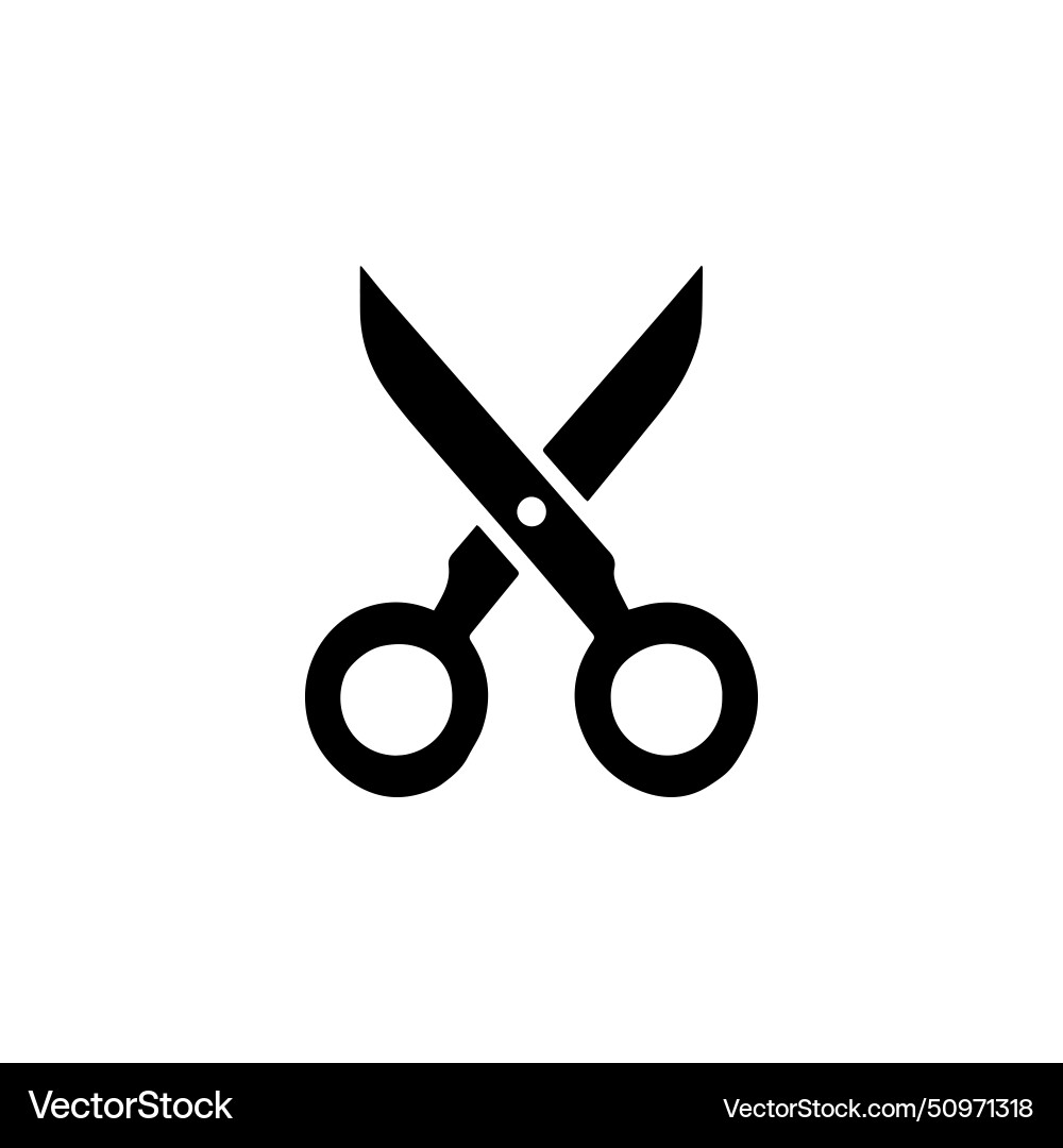 Scissors flat icon Royalty Free Vector Image - VectorStock