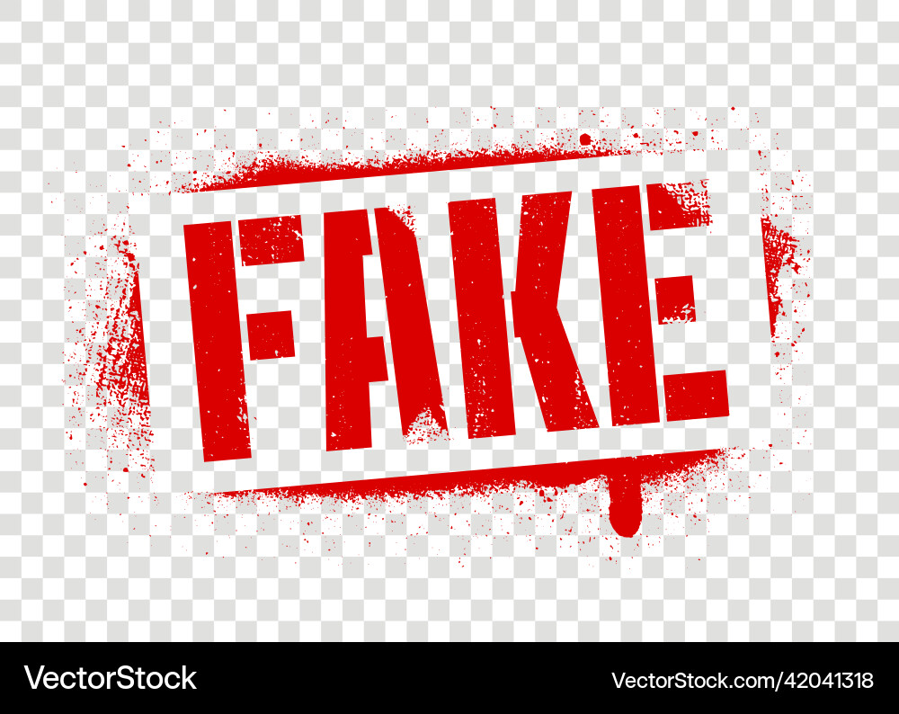 Stencil fake inscription black forbidden graffiti Vector Image