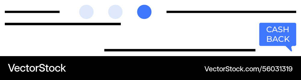 Cash back notification banner with minimalist Vector Image