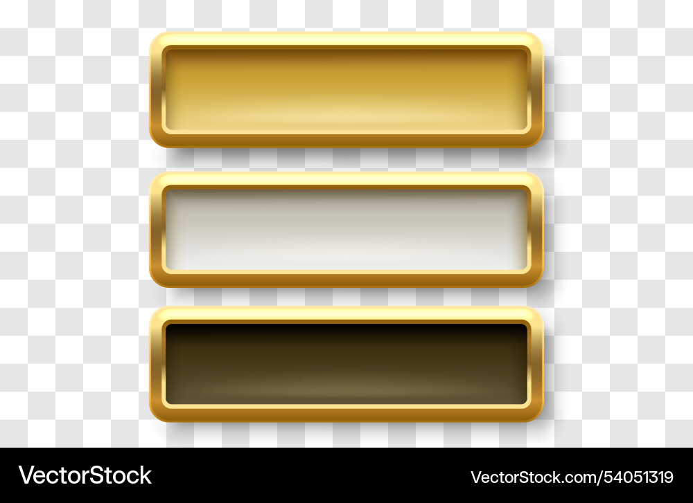 Frame set gold show signboard transparent Vector Image