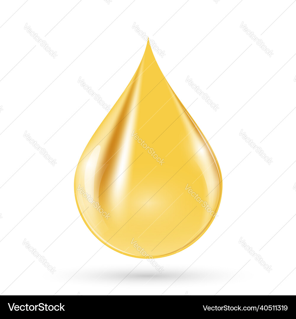 Oil drop isolated on white background Royalty Free Vector