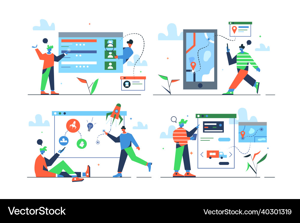 Search place or person profile track location Vector Image